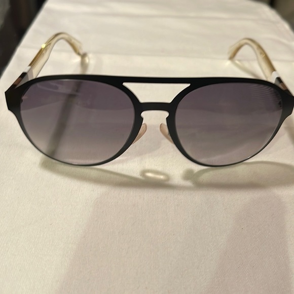 Fendi | Accessories | Fendi Ff082 Black Optyl Pilot Frames Clear ...
